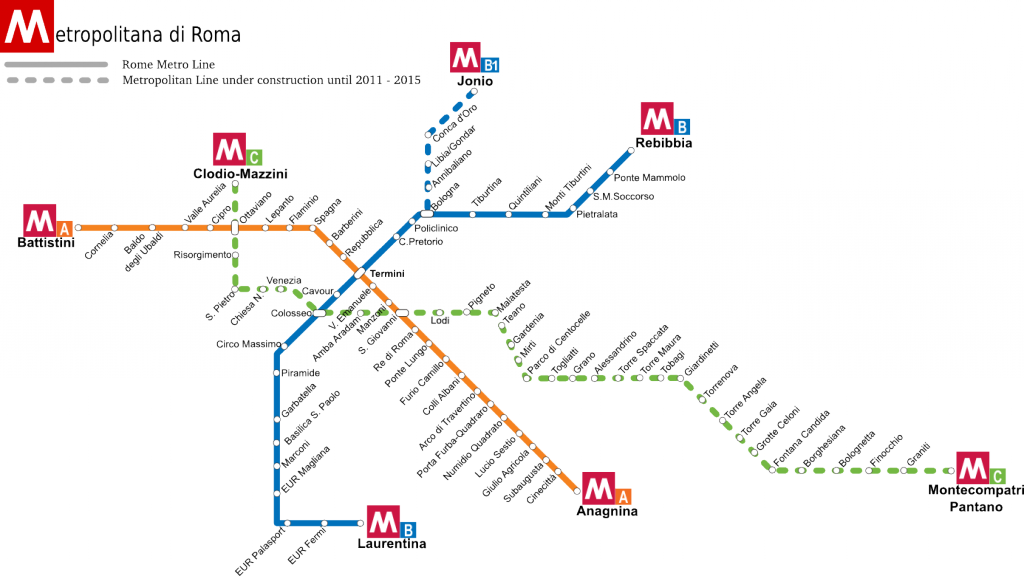 Mappa Metropolitana di Roma | Notte Roma
